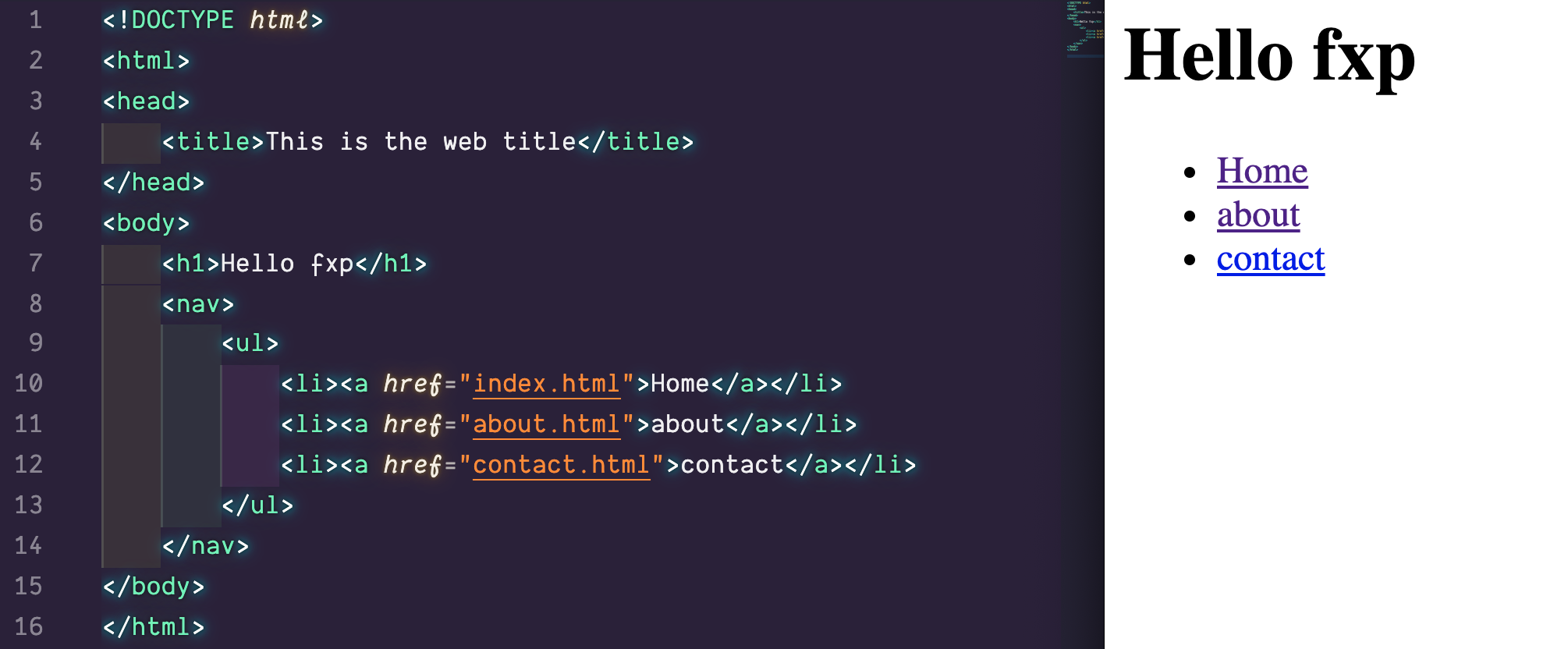 HTML & CSS יצירת תפריט בעזרת תפריט וקישורים - FXP