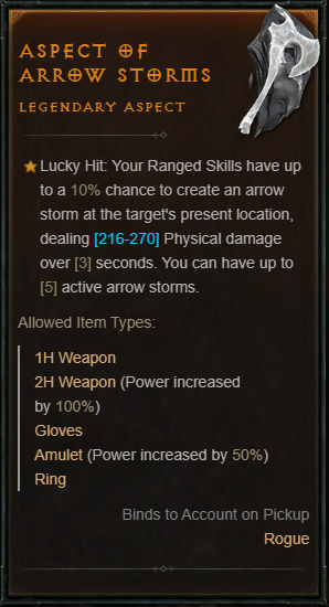 חפצי Legendary Aspects שכדאי לשים לב אליהם עבור Rogues - FXP