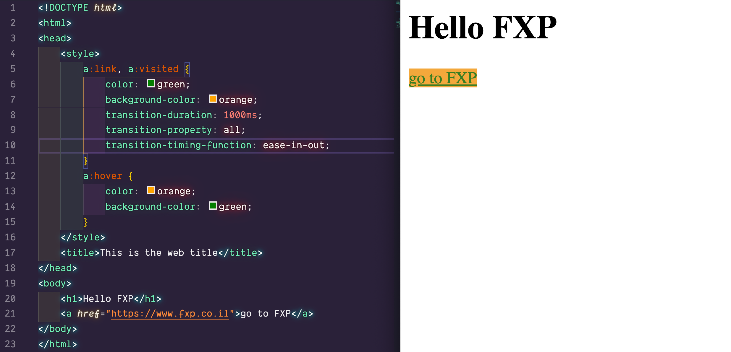CSS עיצוב מודרני transition - FXP
