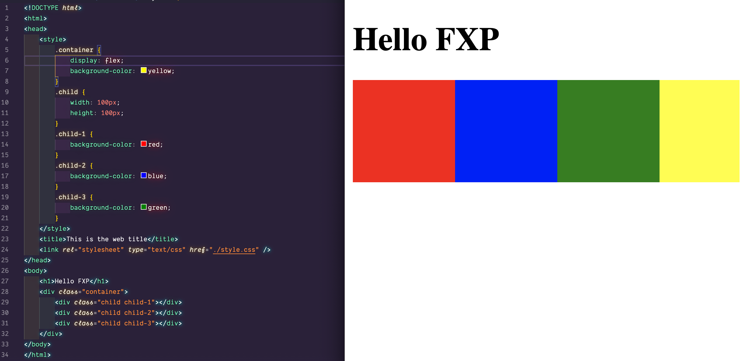 CSS עבודה עם flexbox תכונת ה justify-content - FXP