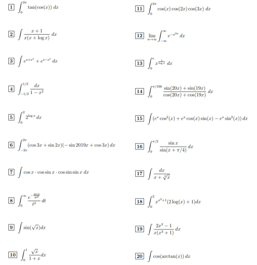 בואו נפתור את MIT Integration bee 2019 - FXP