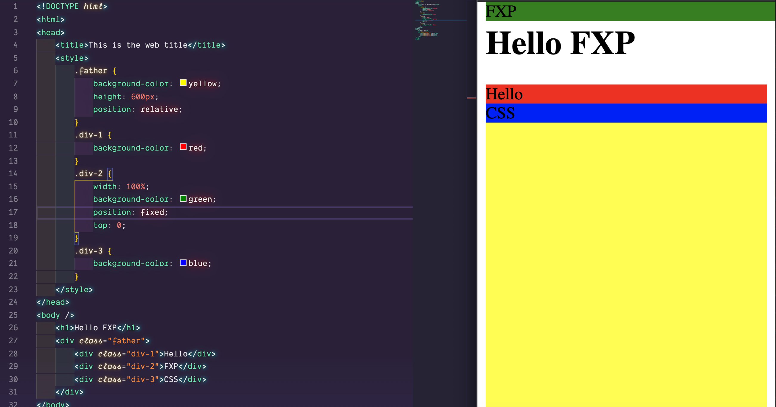 CSS מיקומים עם position - FXP