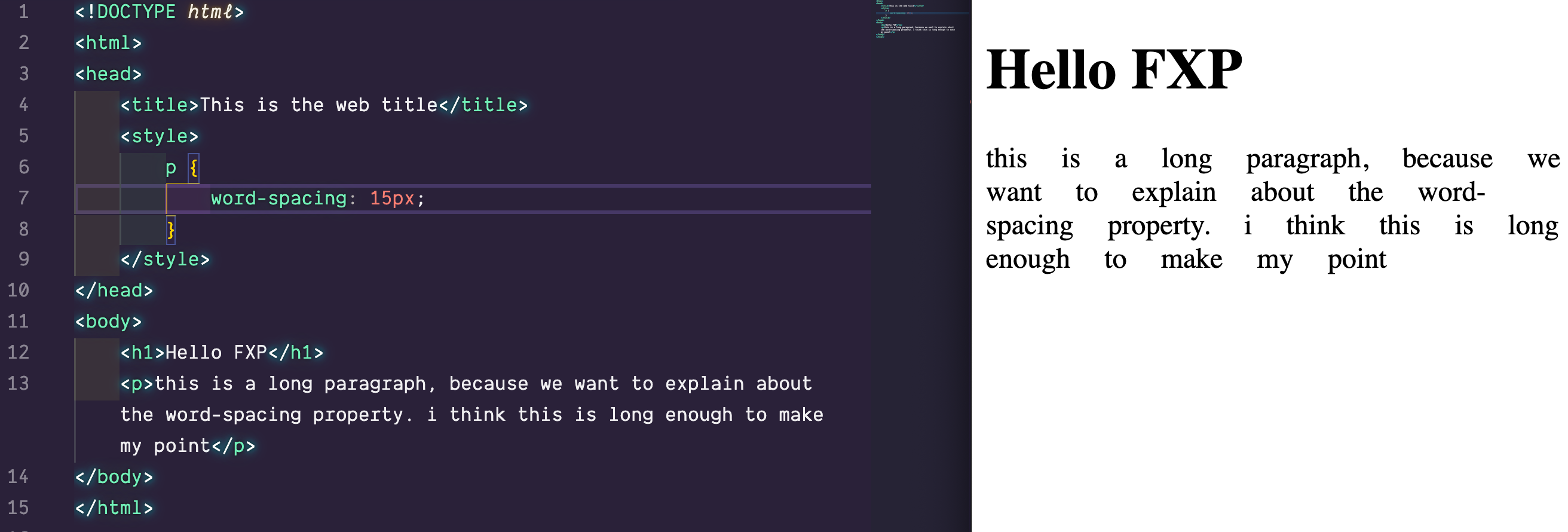 CSS עיצוב טקסט - מרווחים בטקסט - FXP