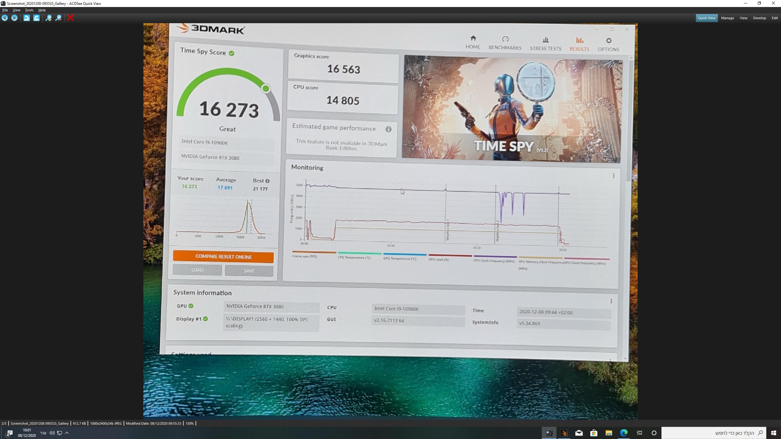 תוצאות ב 3DMARK TIME SPY - FXP