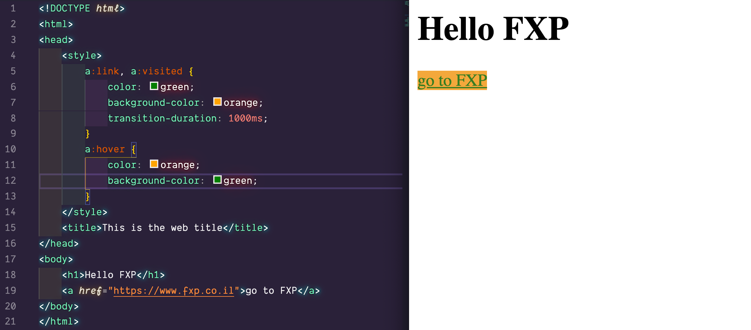 CSS עיצוב מודרני transition - FXP