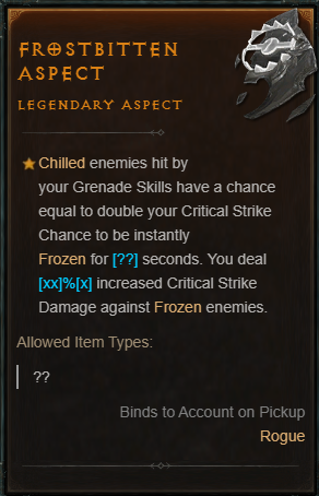 חפצי Legendary Aspects שכדאי לשים לב אליהם עבור Rogues - FXP