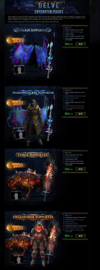 PoE - Delve Supporter Packs - FXP