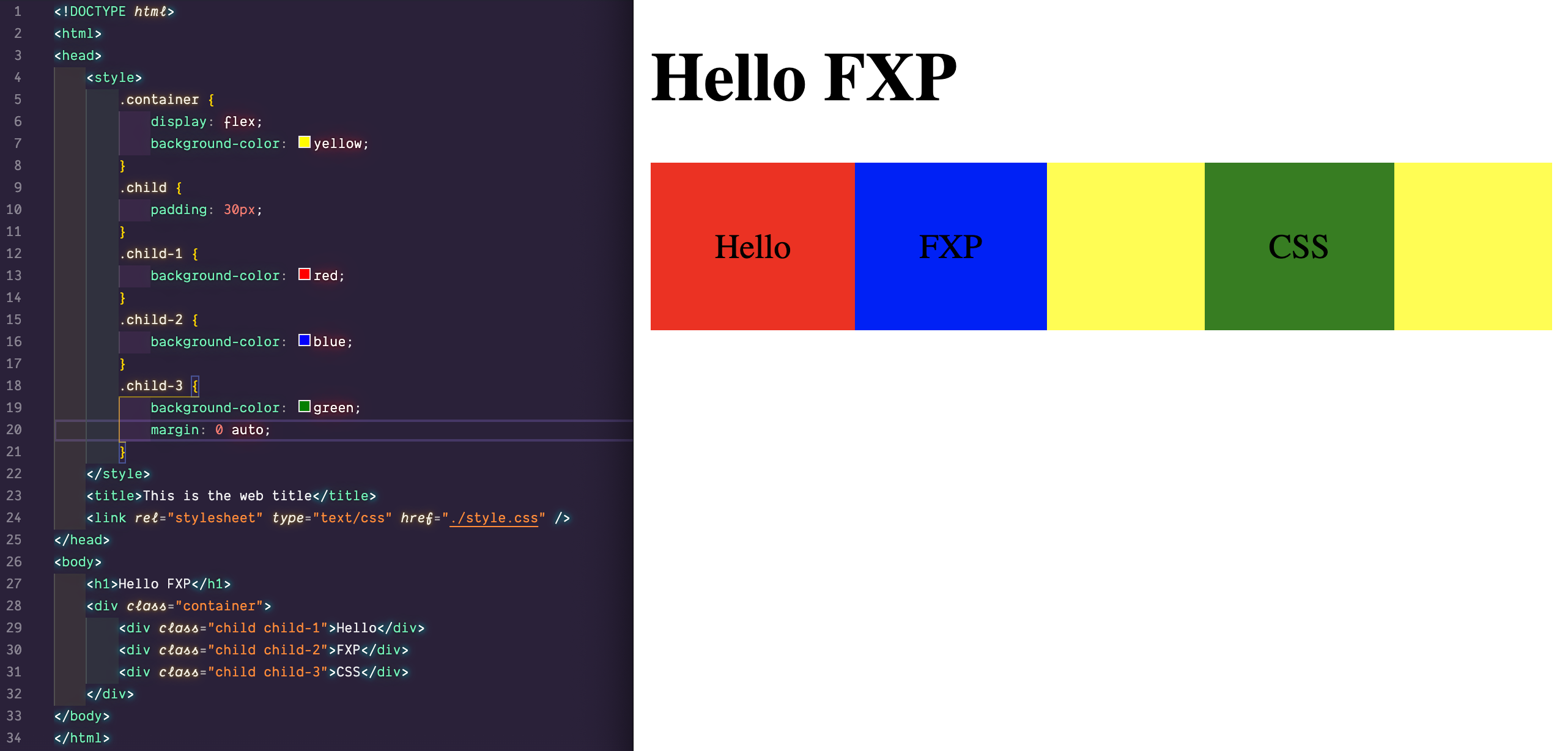 CSS עבודה עם flexbox שיטת ה margin - FXP