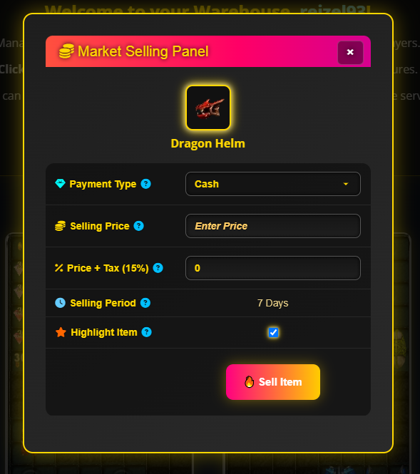 TheRoyality Marketplace] - based on DMN] - FXP